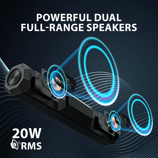 SBA20+ 20W Wireless Bluetooth Soundbar - Elevate Your Audio Experience ...